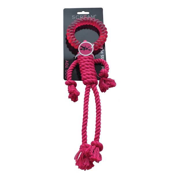 SCREAM ROPE MAN CHEW TOY PLAY — Pet & Aquarium World (Narellan)